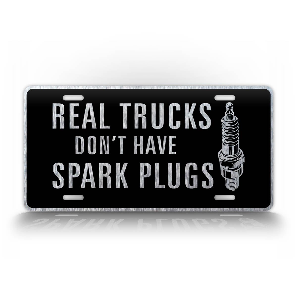 Funny Diesel Owner License Plate Pickup Auto Tag Real Trucks Don't Have ...