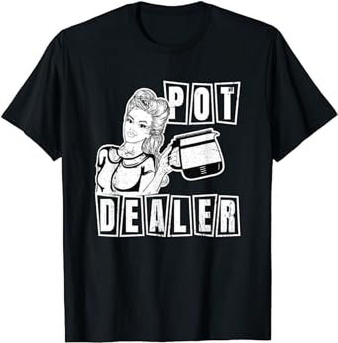Funny Diner Waitress Retro Server Coffee Pot Dealer T-Shirt - Walmart.com