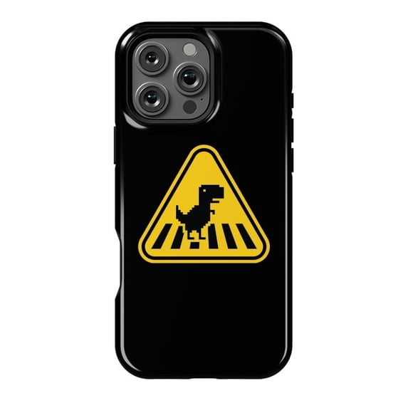 Funny Dino Crossing Dinosaur Art Phone Case for iPhone 11 12 13 14 15 ...