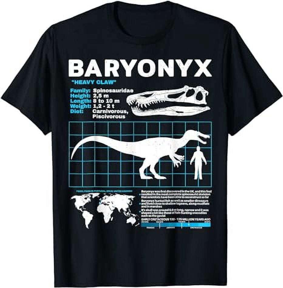 Funny Dinosaur Baryonyx Fact Sheet Fossils Data T-Shirt - Walmart.com