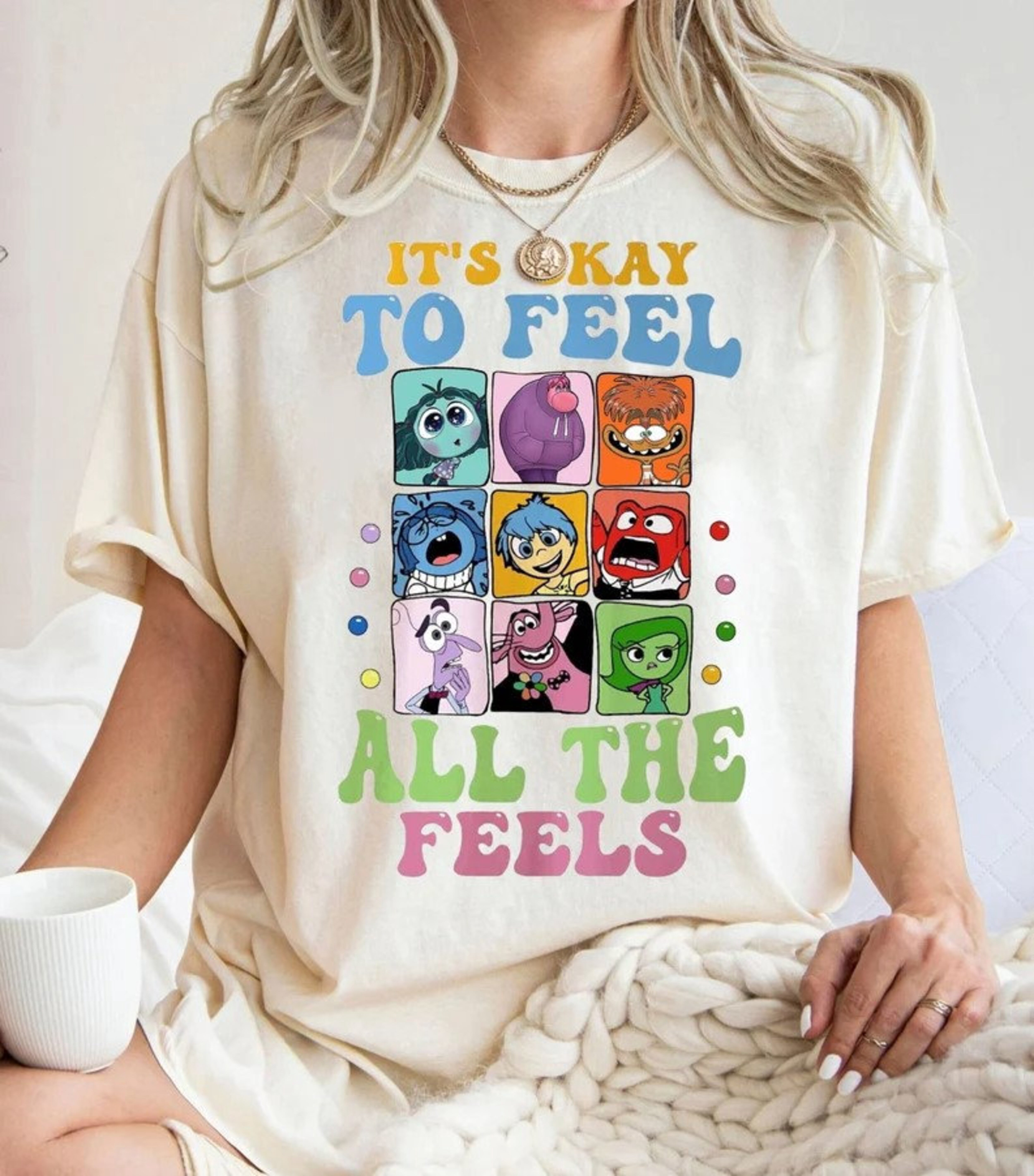 Funny Disney Pixar Inside Out Shirt, It'S Okay To Feel All The Feels ...