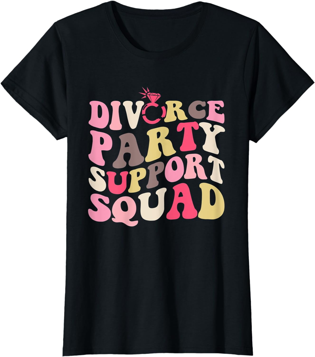 Funny Divorced Art For Men Women Support Squad Divorce Party T-Shirt ...