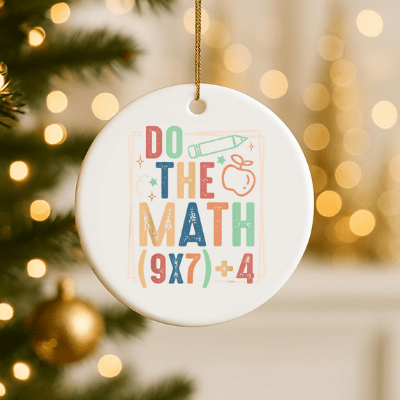 Funny Do The Math 67 Six Seven Boy Girl Teacher Orrnament 2D FLAT Ceramic Ornament, Anniversary ...