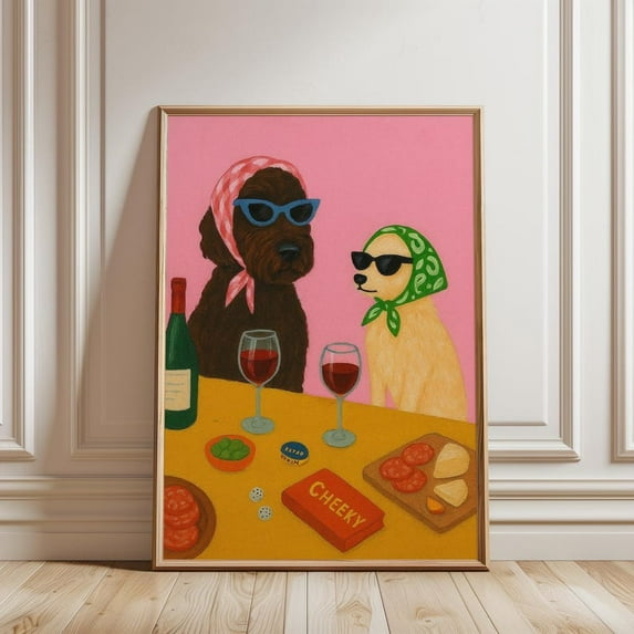 Funny Dog Art Print, Bar Décor 24x36 UNFRAMED - Walmart.com