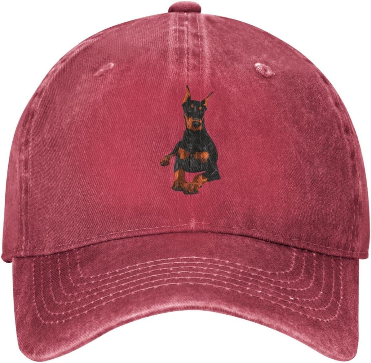Funny Dog Caps Doberman Pinscher Baseball Cap for Men Fashionable ...