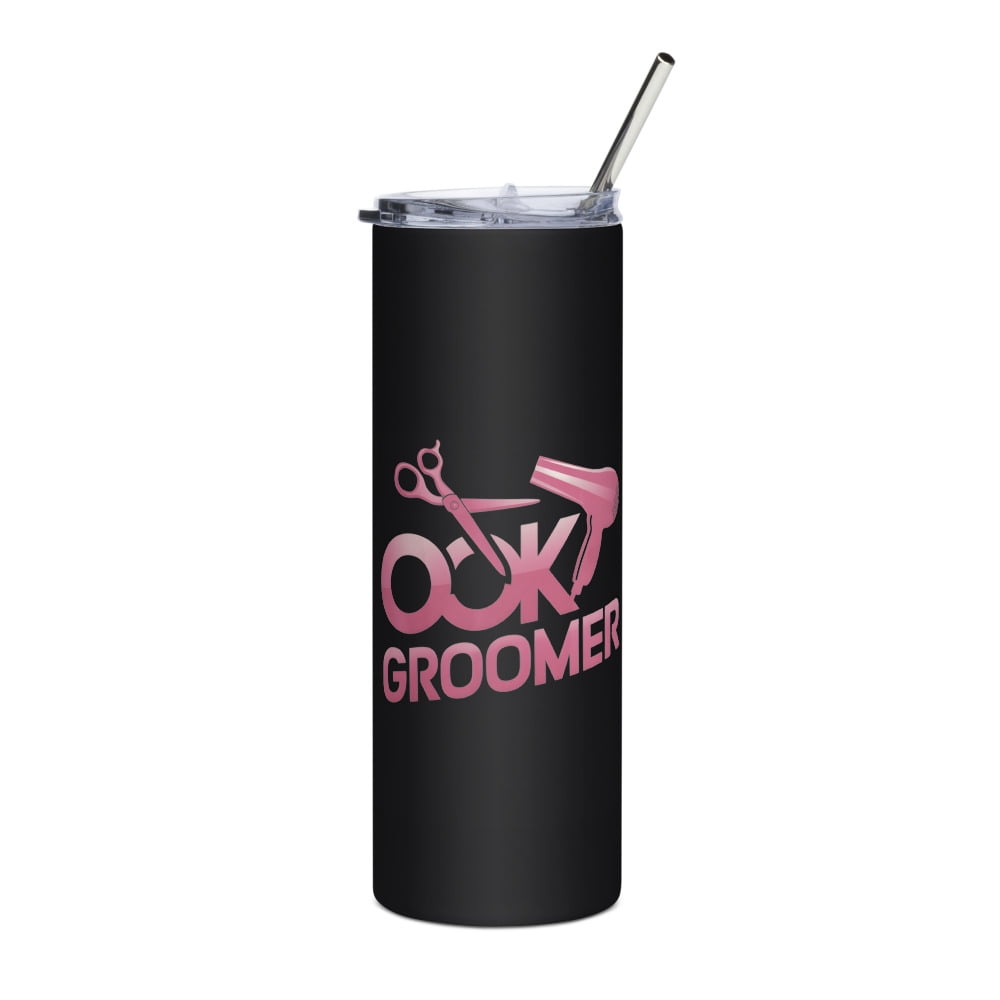 Funny Dog Grooming Skinny Slim Tumbler, OK Groomer - Walmart.com