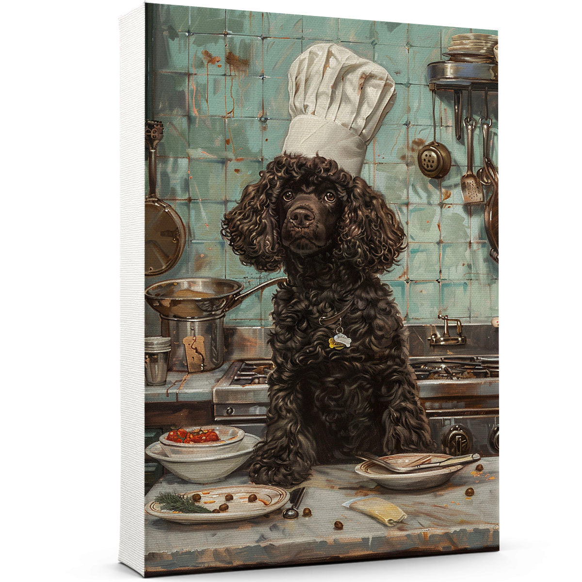 Funny Dog Kitchen Wall Art - Dining Room Wall Decor - American Water ...