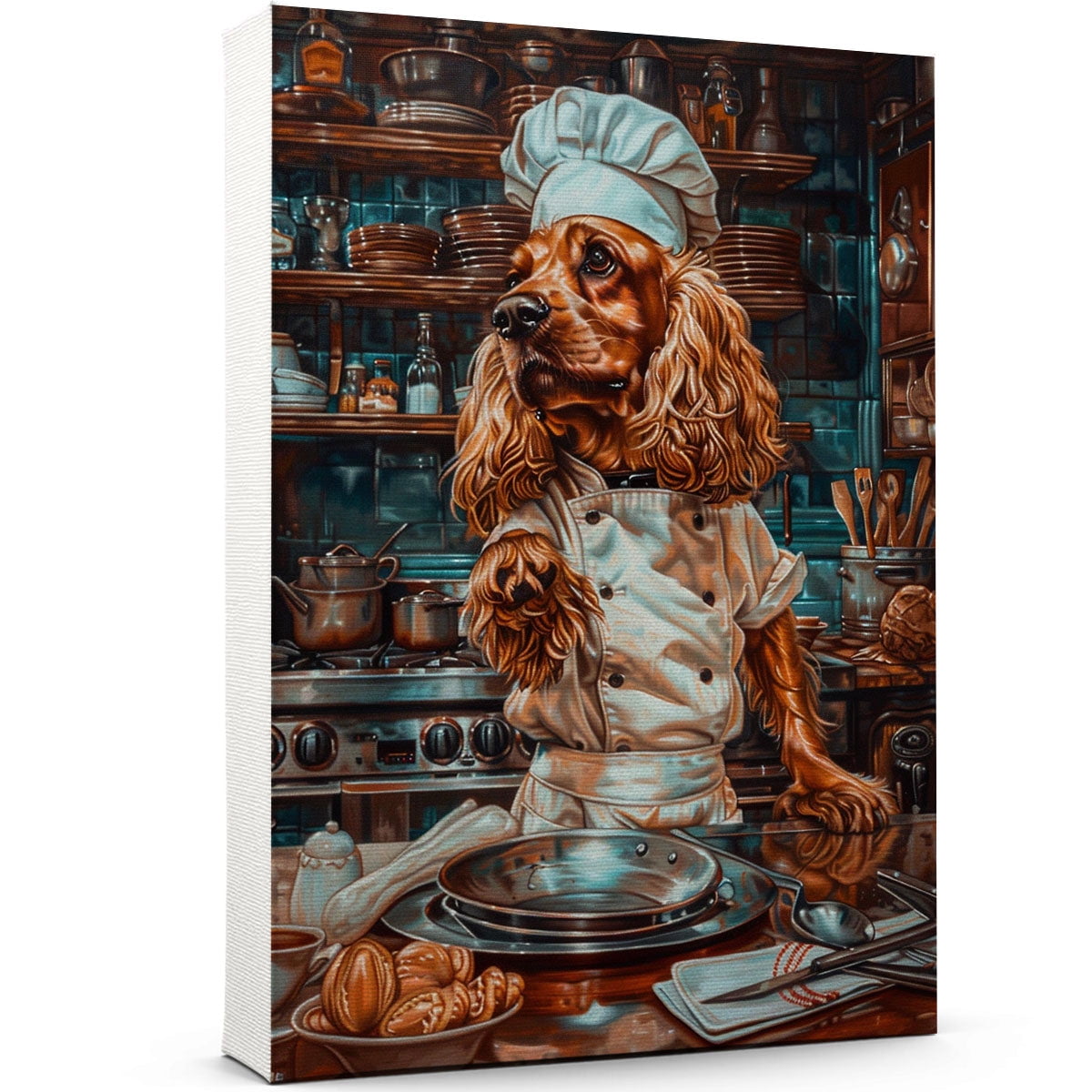 Funny Dog Kitchen Wall Art - Dining Room Wall Decor - Cocker Spaniel ...