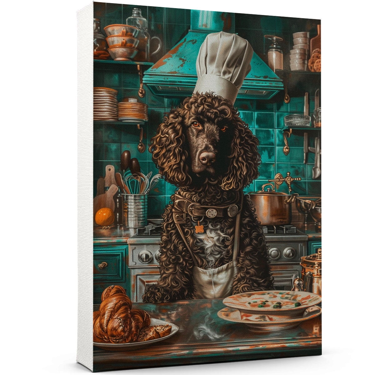 Funny Dog Kitchen Wall Art - Dining Room Wall Decor - Irish Water ...