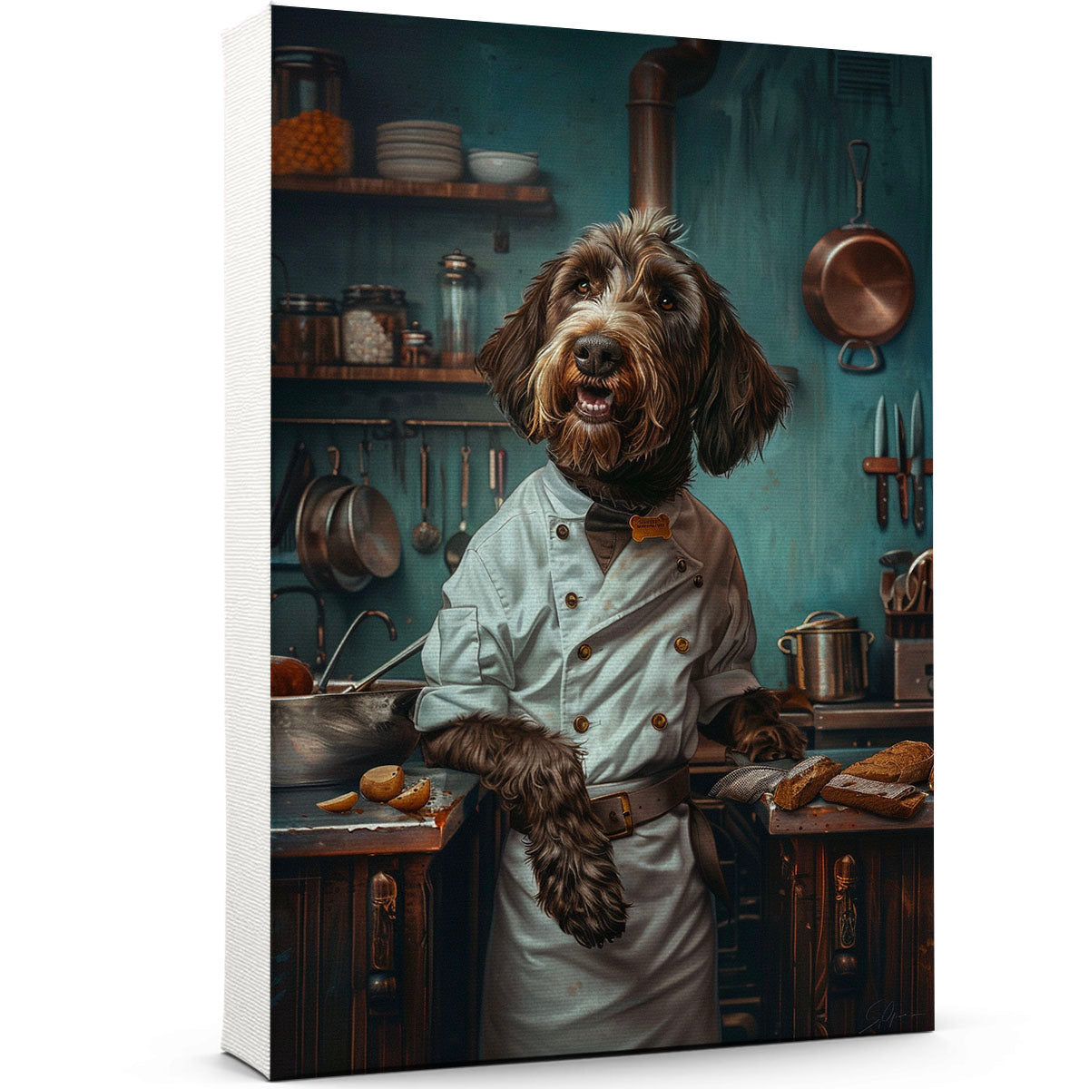 Funny Dog Kitchen Wall Art - Dining Room Wall Decor - Spinone Italiano ...