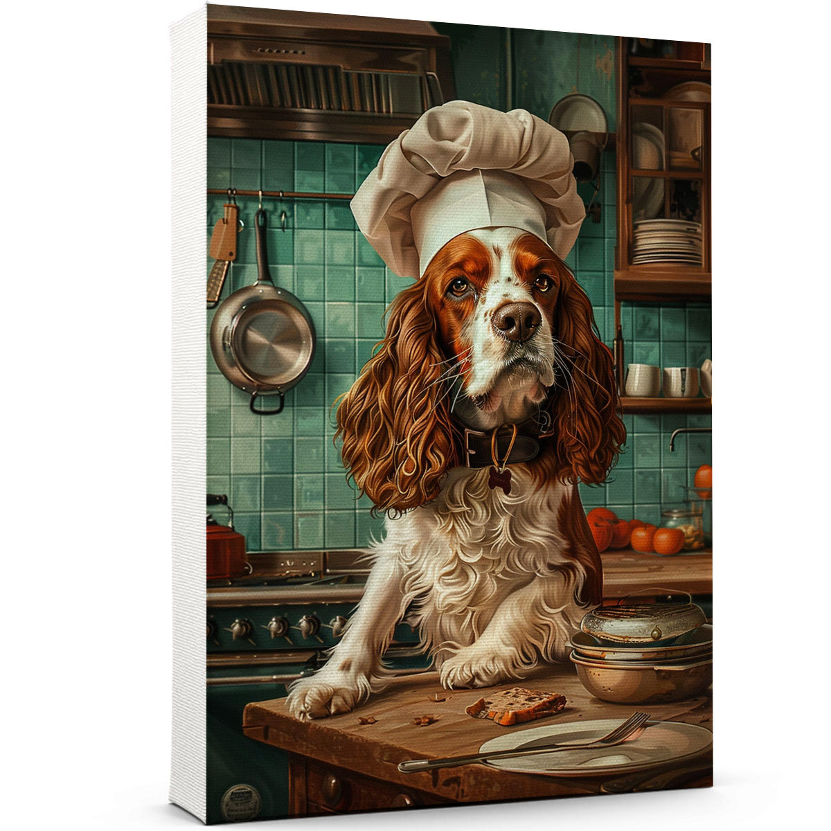 Funny Dog Kitchen Wall Art - Dining Room Wall Decor - Welsh Springer ...