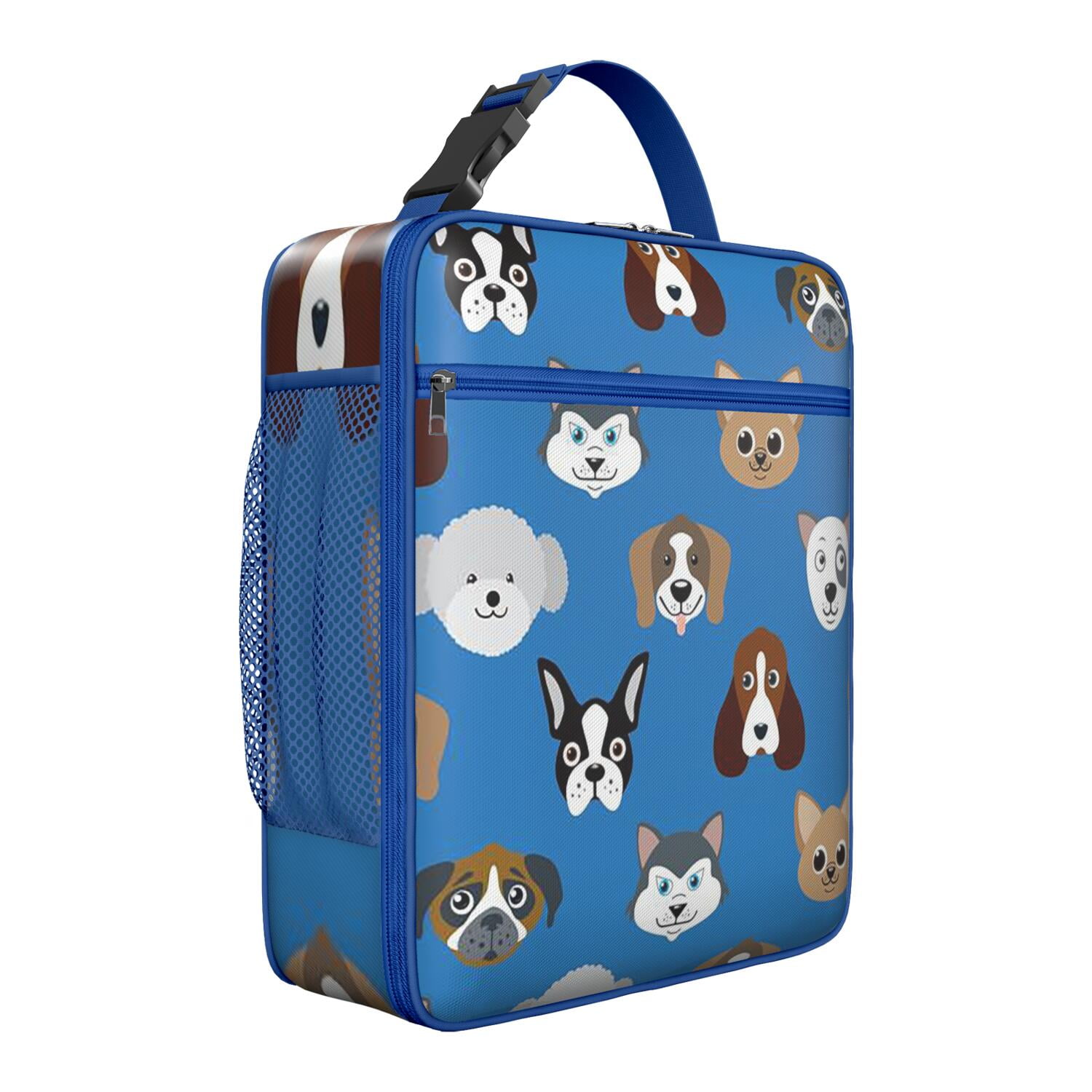 Funny Dog Lunch Box Bag with Watercolor Puppy Illustration, Insulated ...