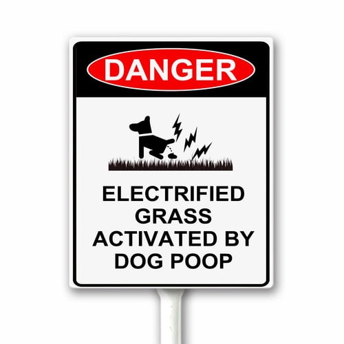 Funny No Dog Poop Warning Sign for Lawn Garden Neighborhood, Danger ...