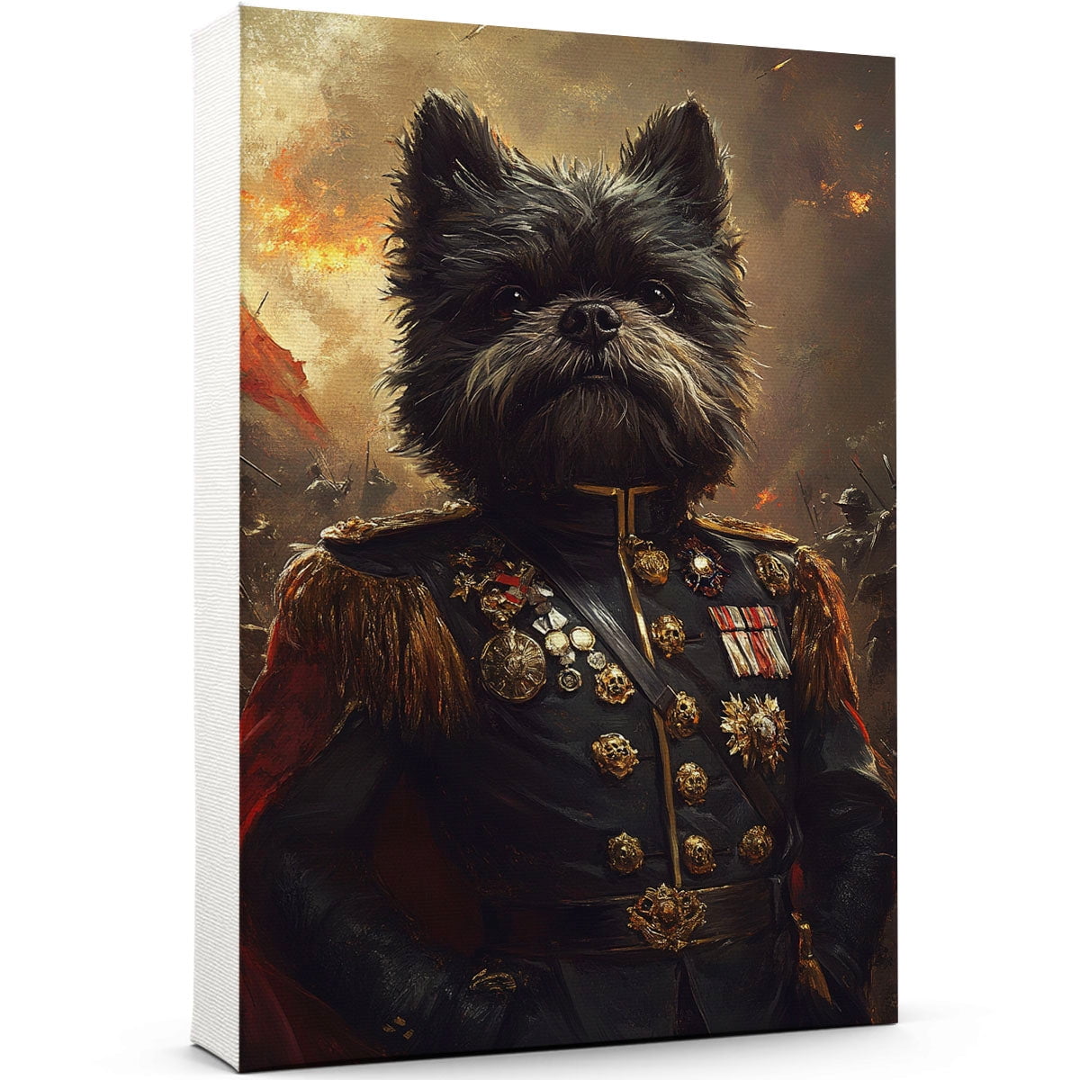 Funny Dog Poster 8x12in, Affenpinscher Dog Commander, Commander Dog ...