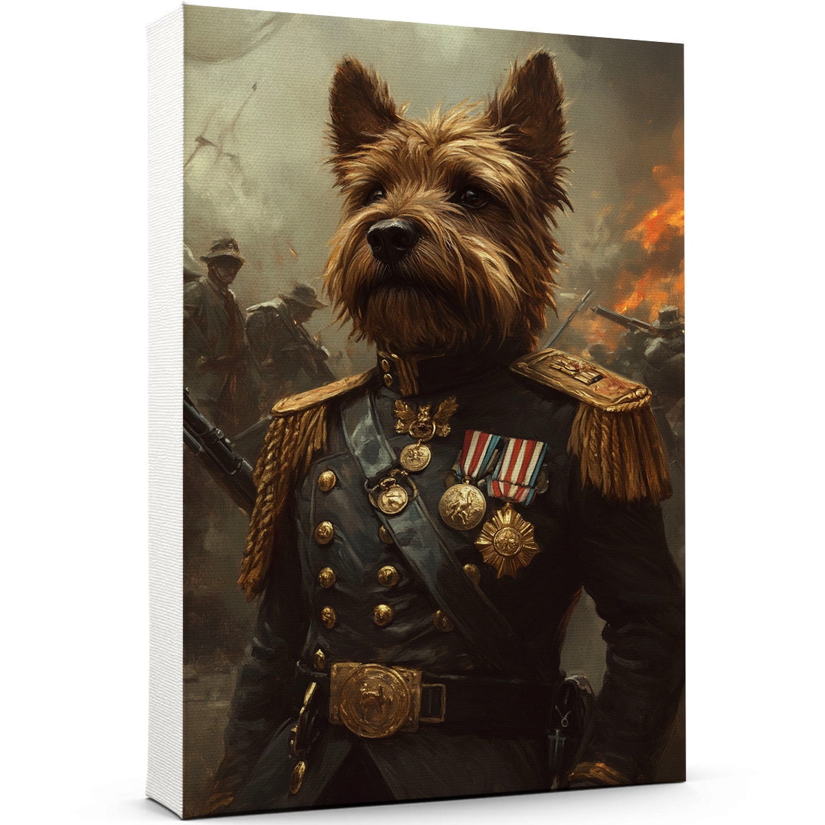 Funny Dog Poster 8x12in, Australian Terrier Dog Commander, Commander ...