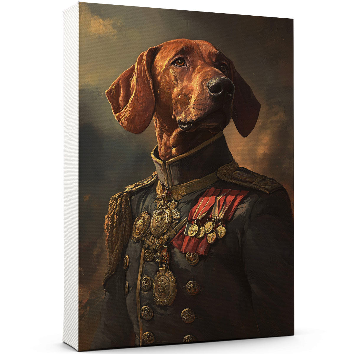 Funny Dog Poster 8x12in, Bavarian Mountain Scent Hound Dog Commander ...