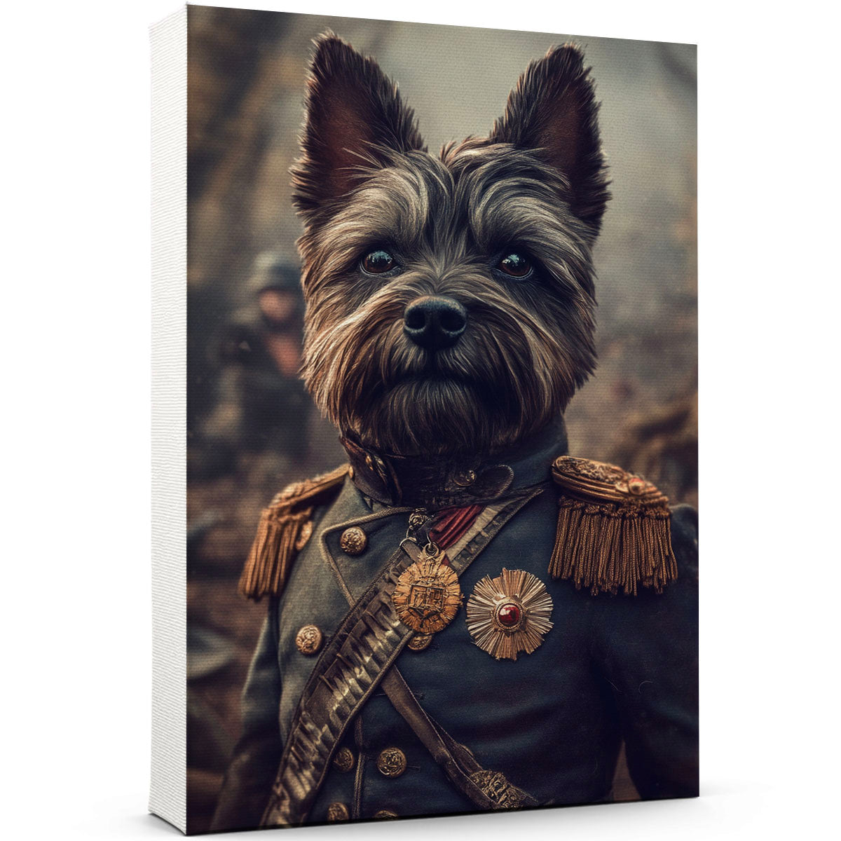 Funny Dog Poster 8x12in, Cairn Terrier Dog Commander, Commander Dog ...