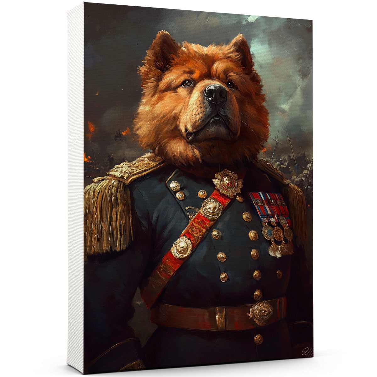 Funny Dog Poster 8x12in, Chow Chow Dog Commander, Commander Dog ...