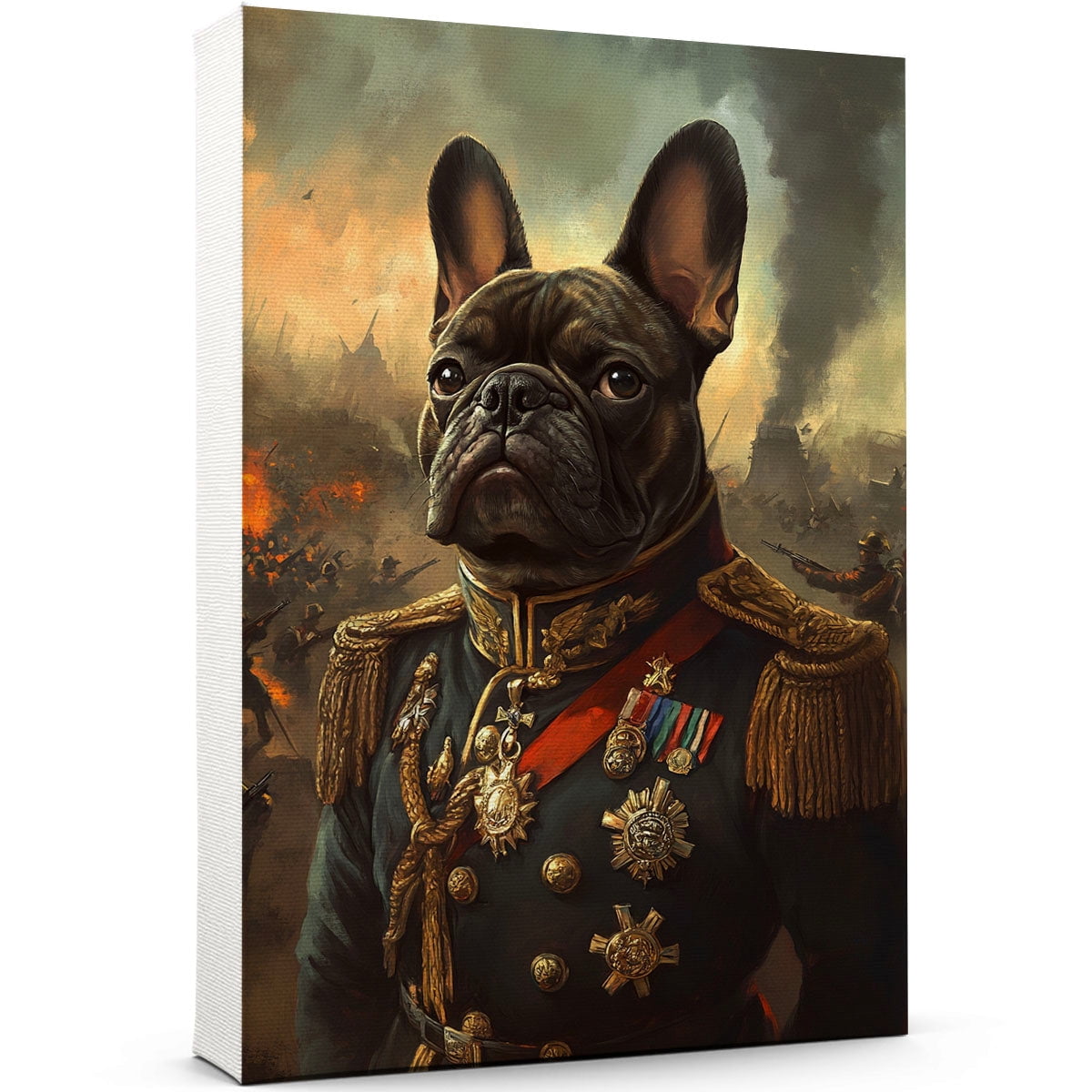Funny Dog Poster 8x12in, French Bulldog Dog Commander, Commander Dog ...