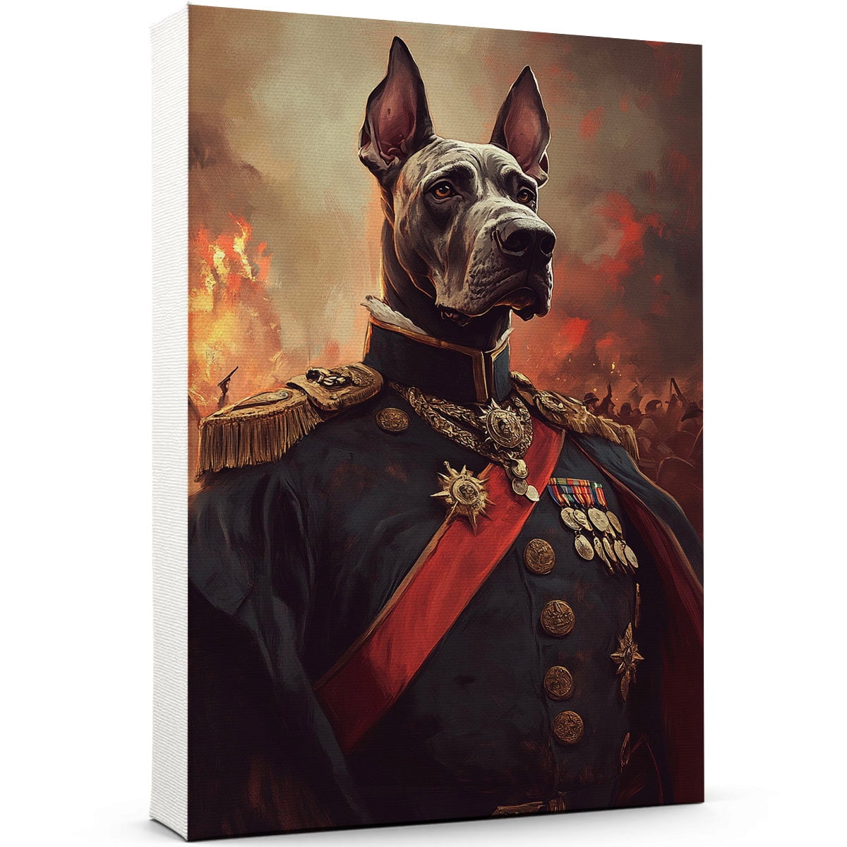 Funny Dog Poster 8x12in, Great Dane Dog Commander, Commander Dog ...