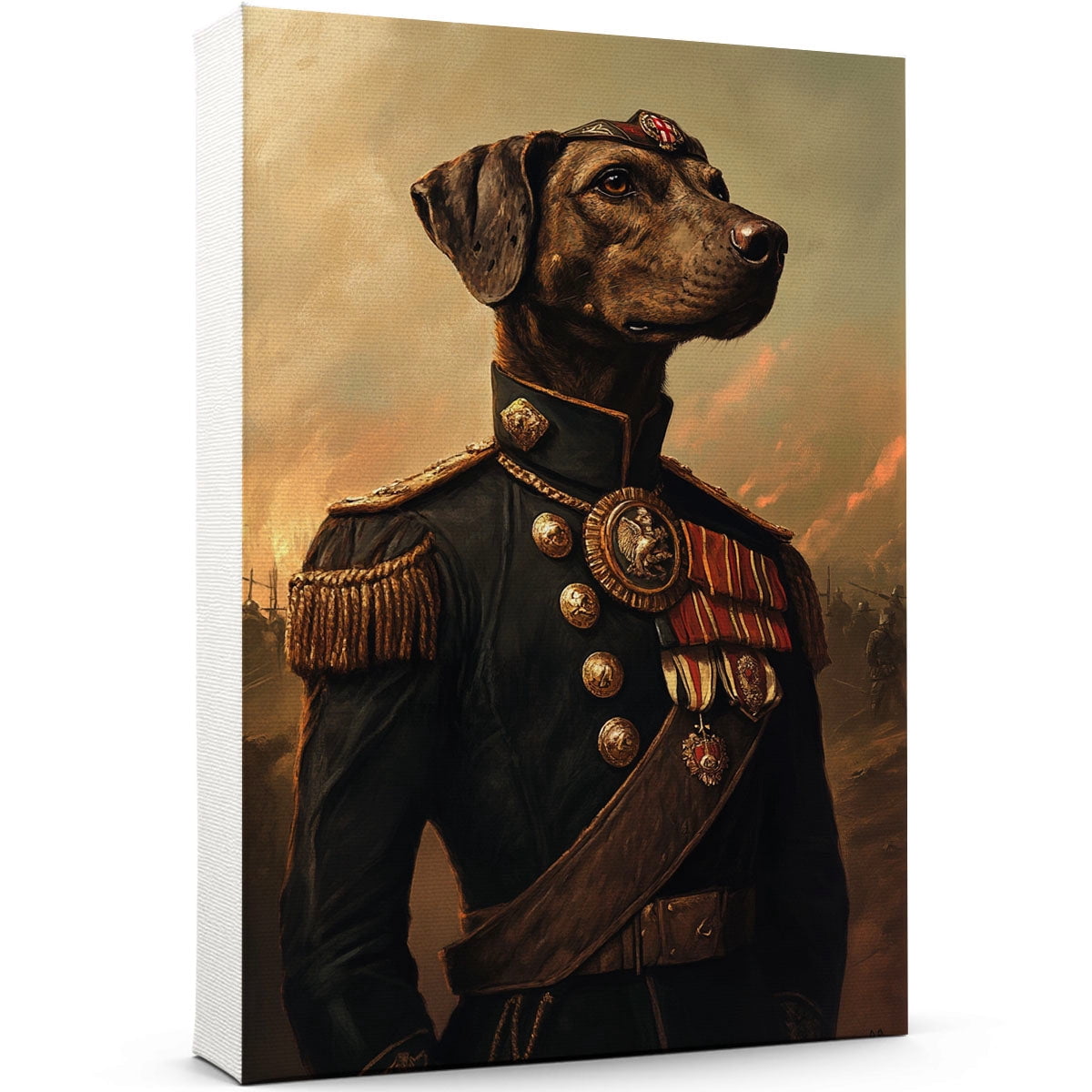 Funny Dog Poster 8x12in, Harrier Dog Commander, Commander Dog Portraits ...