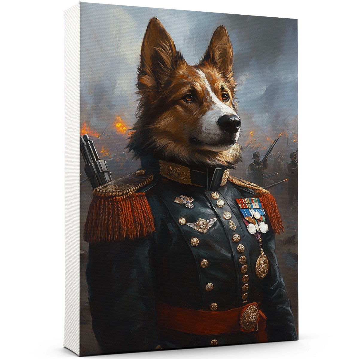 Funny Dog Poster 8x12in, Icelandic Sheepdog Dog Commander, Commander ...