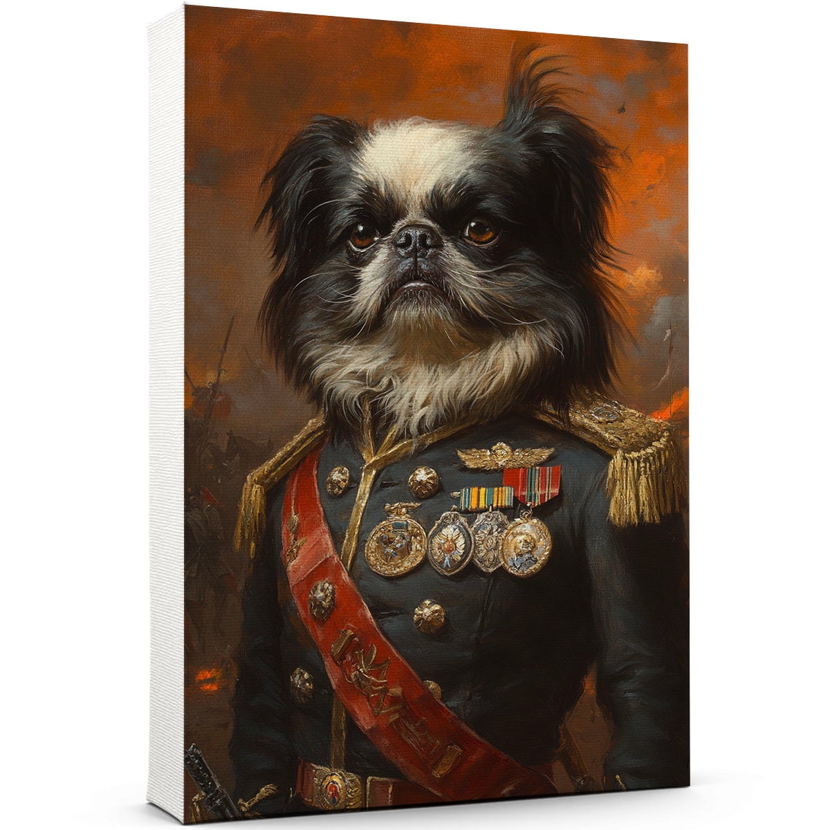 Funny Dog Poster 8x12in, Japanese Chin Dog Commander, Commander Dog ...