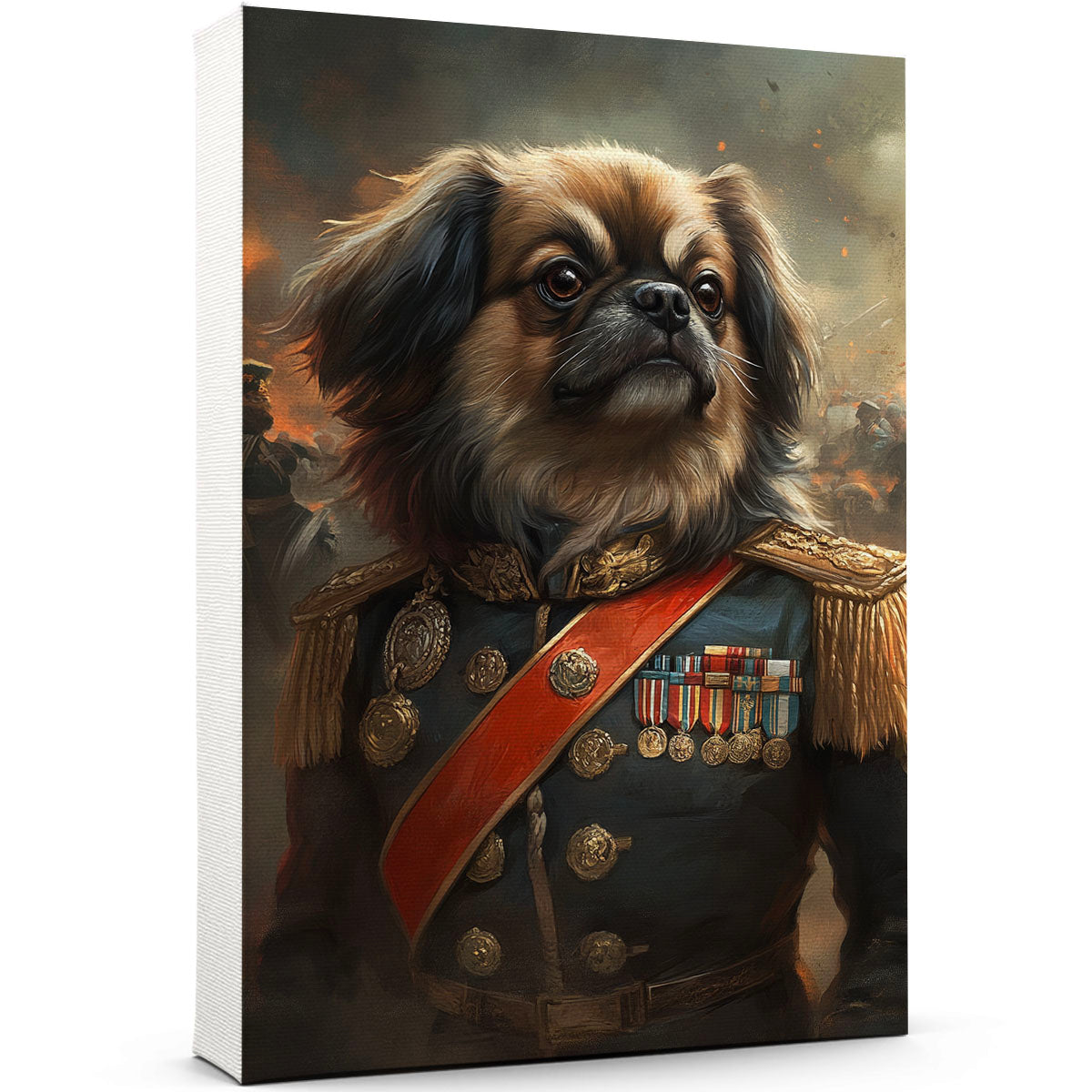 Funny Dog Poster 8x12in, Pekingese Dog Commander, Commander Dog ...