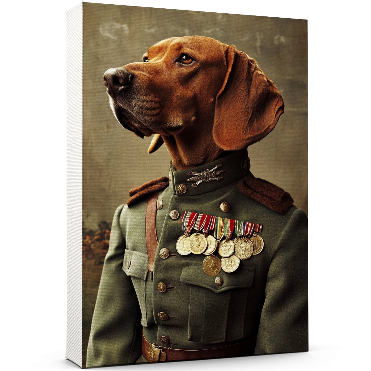 Funny Dog Poster 8x12in, Redbone Coonhound Dog Commander, Commander Dog ...