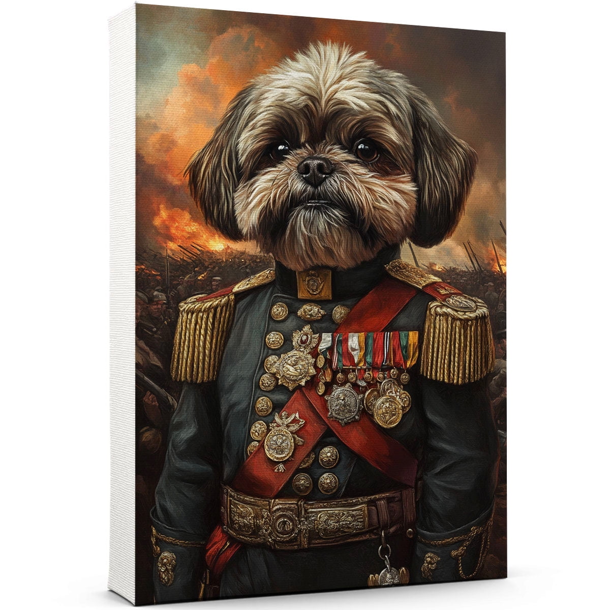 Funny Dog Poster 8x12in, Shih Tzu Dog Commander, Commander Dog ...