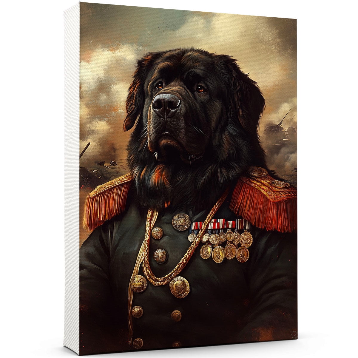 Funny Dog Poster 8x12in, Tibetan Mastiff Dog Commander, Commander Dog ...