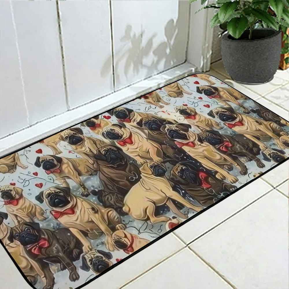 Funny Dog Print Doormat,Entry Mat/Garage, Patio Entrance Mat/Welcome ...