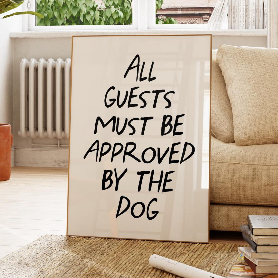 Funny Dog Print, Retro Typography Wall Art, Fun Dog Owner Gift, Cute ...