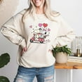Funny Dog Scooter Ride Valentine Sweatshirt, Love Hearts Cartoon Couple ...
