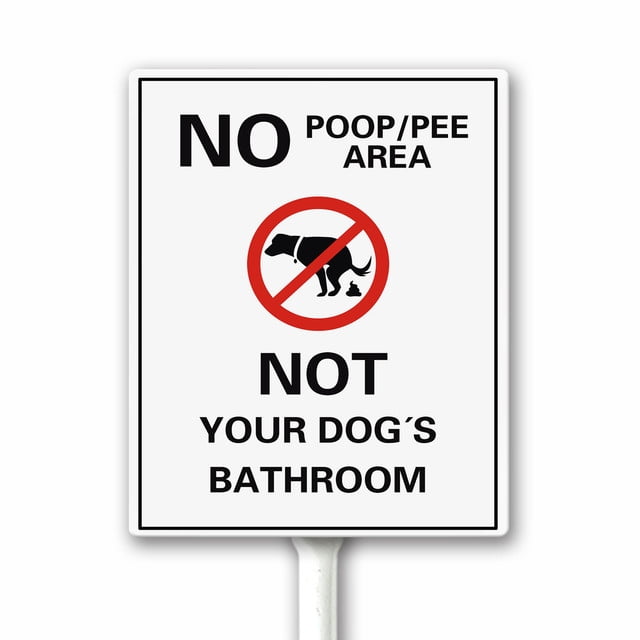 Funny Dog Sign for Yard, Please Pick Up After Your Dog, No Poop/Pee ...
