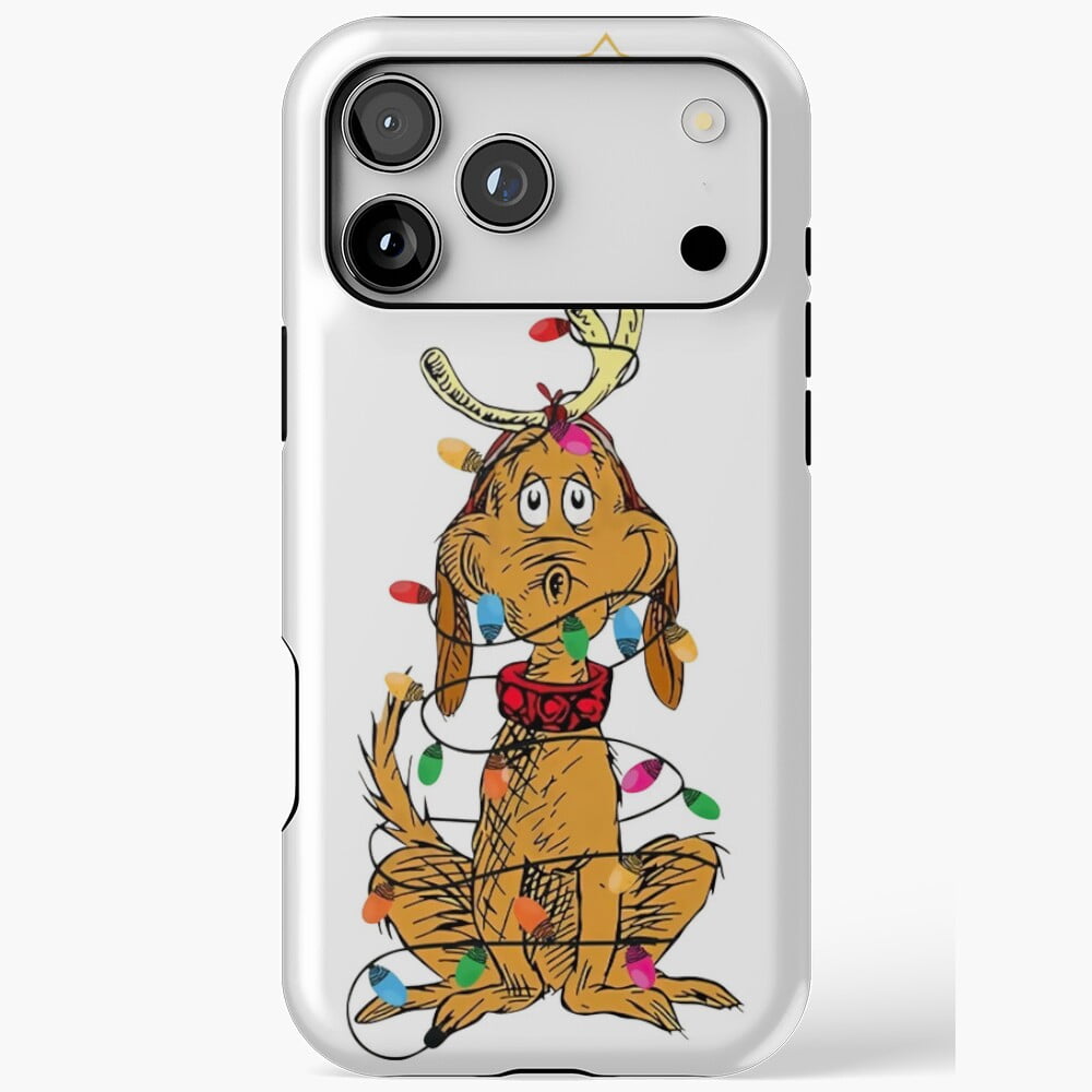 Funny Dog Tangled In Lights Case for iPhone 11 12 13 14 15 16 17 Pro ...