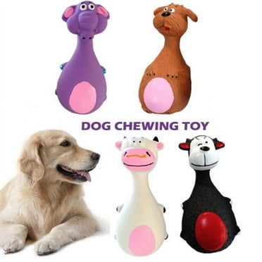 HOLYSTEED Small Breed Dog Chew Toy - 6pcs Non-Toxic Latex Squeaky Ball ...