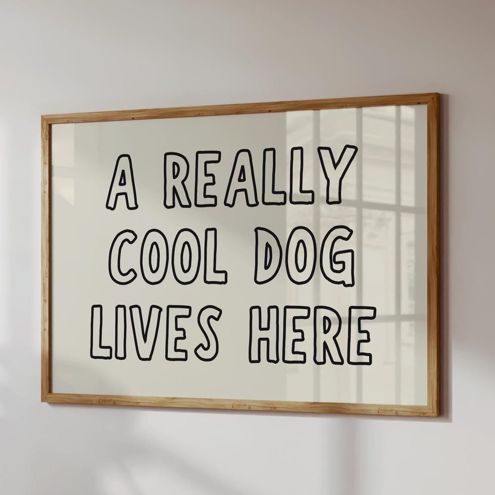 Funny Dog Typography Print: Modern Pet Wall Art UNFRAMED PAPER POSTER ...