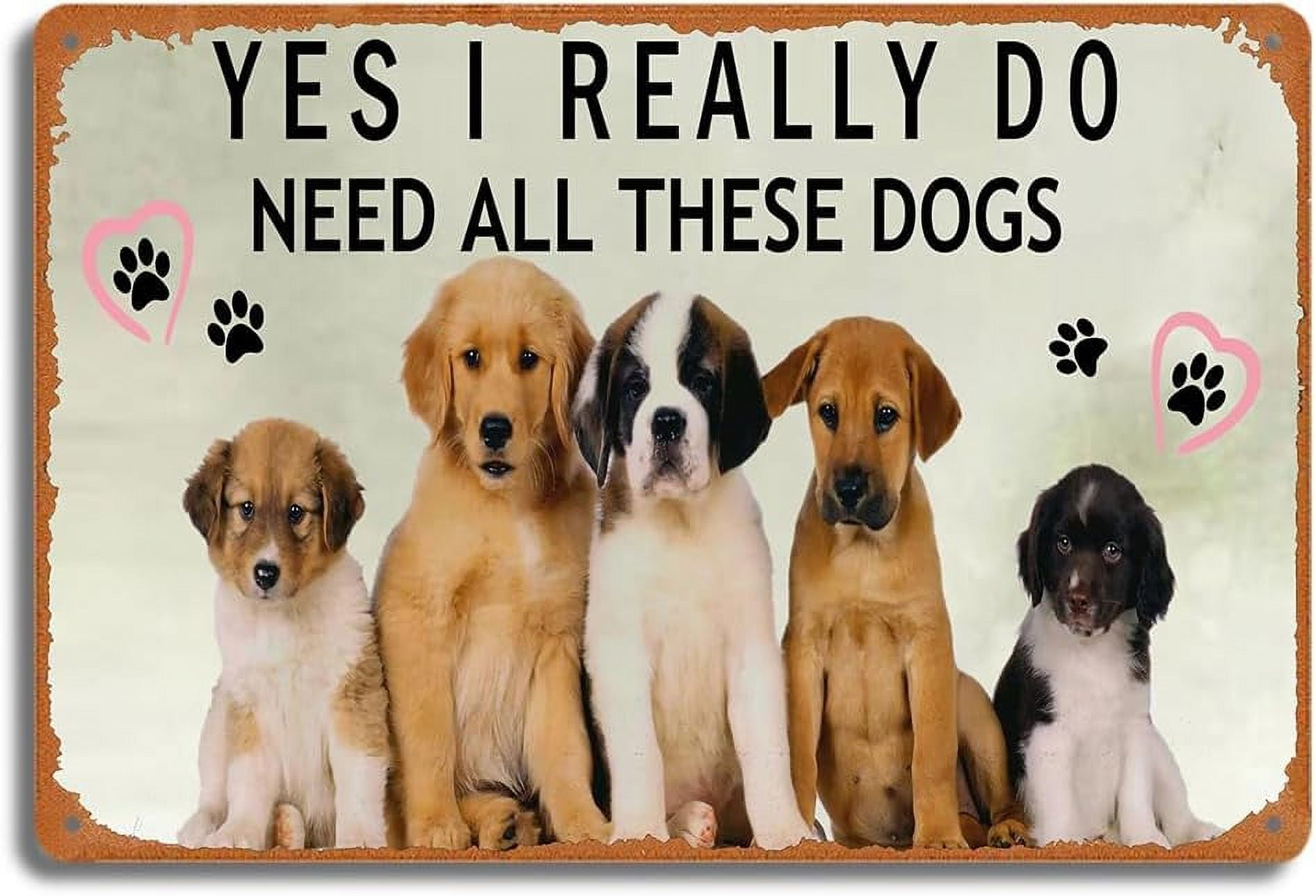 Funny Dog Vintage Tin Sign With Sayings My Dog Is NOT Spoiled. I'm Just ...