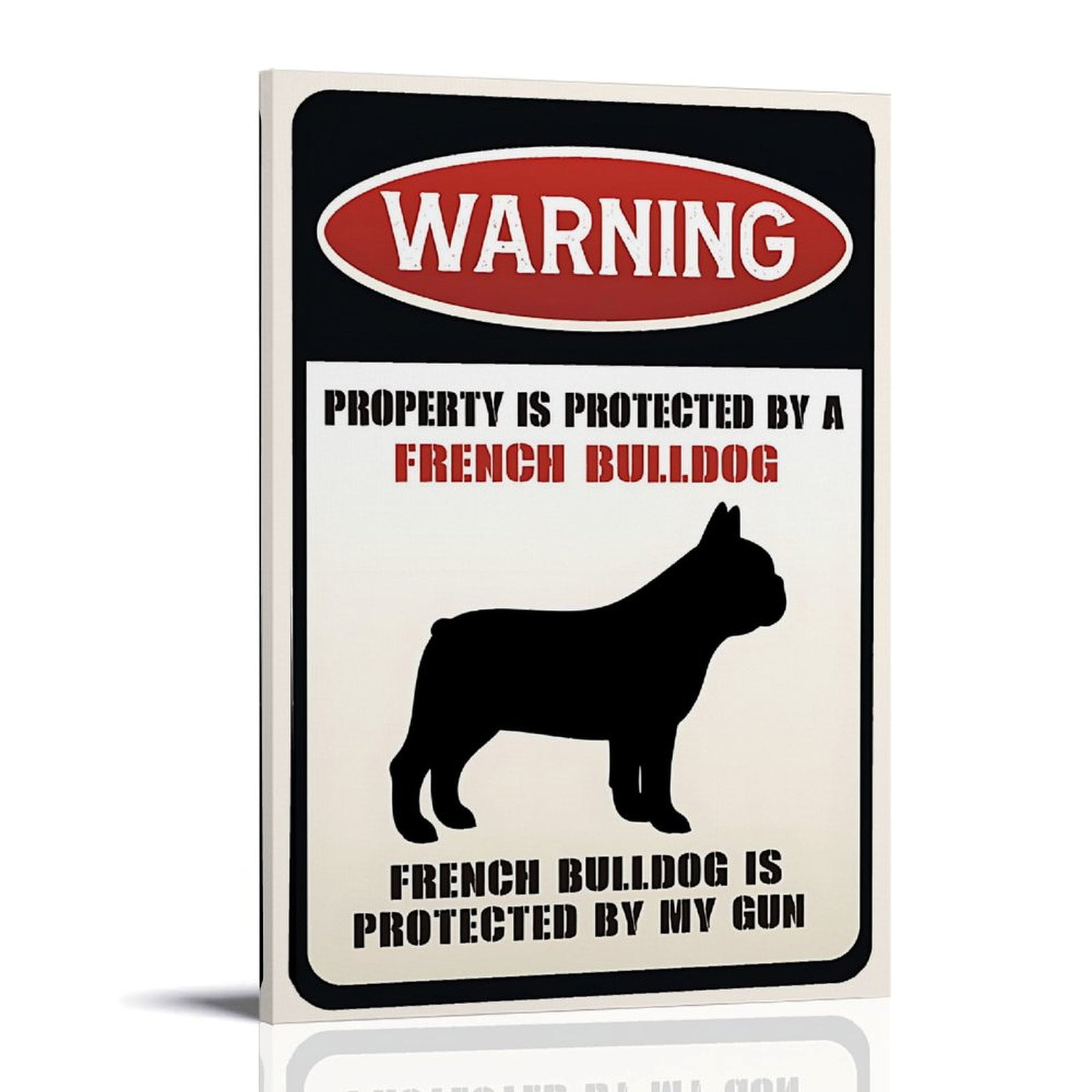 Funny Dog Warning Painting Vintage Poster Picture Print Wall Art Poster ...