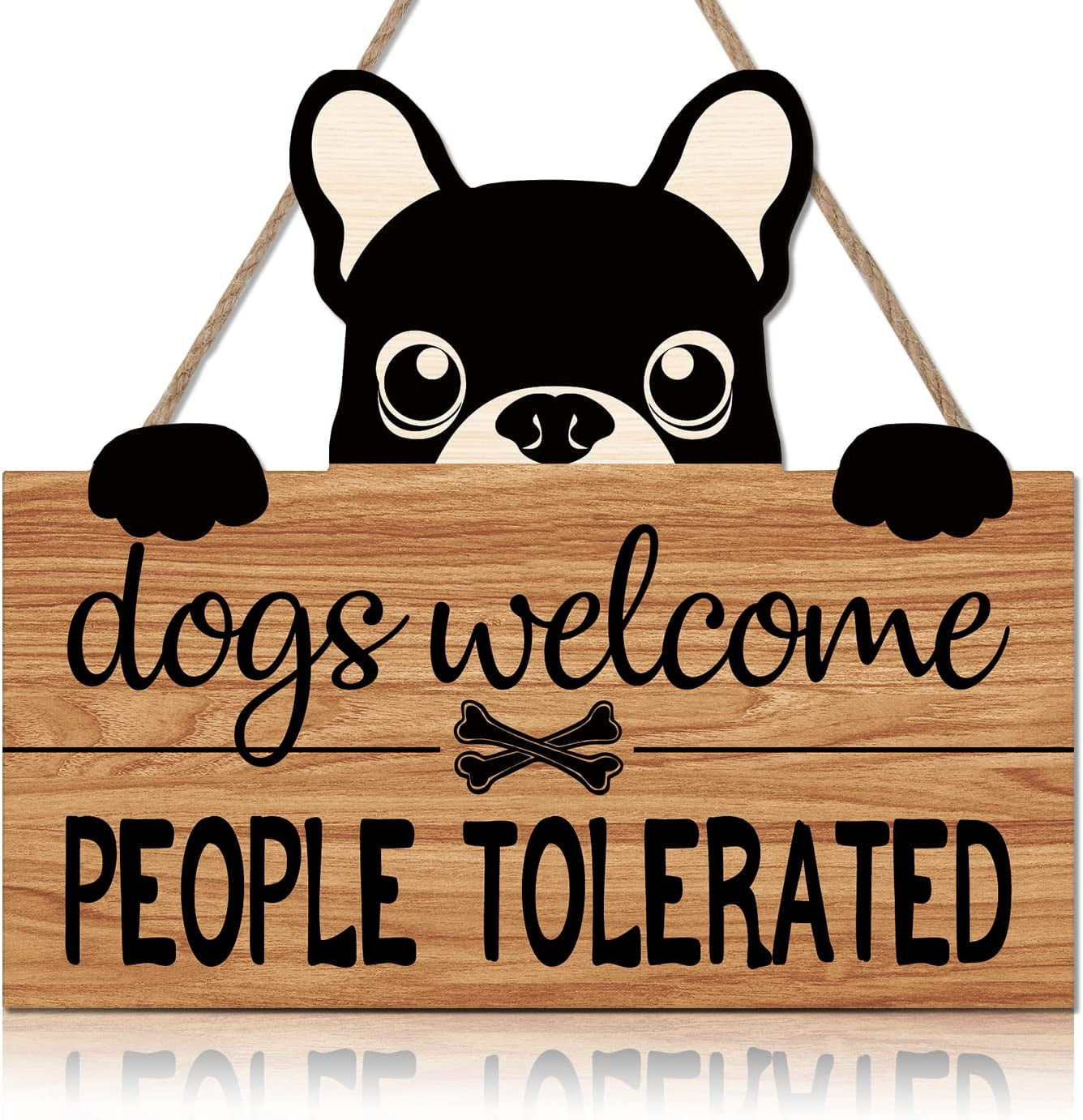 Funny Dog Welcome Sign,Farmhouse Dog Plaque Sign,Vintage Dog Wall ...