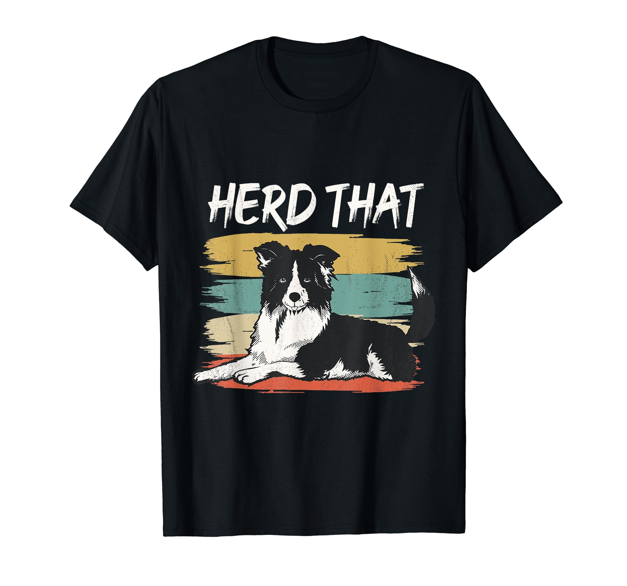 Funny Dog border collie Black T-Shirt - Walmart.com