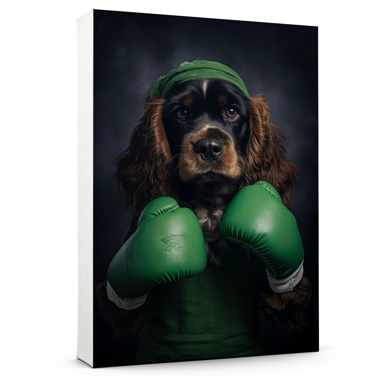 Funny Dogs Boxing Cocker Spaniel Dog Canvas, Cocker Spaniel Dog Canvas ...