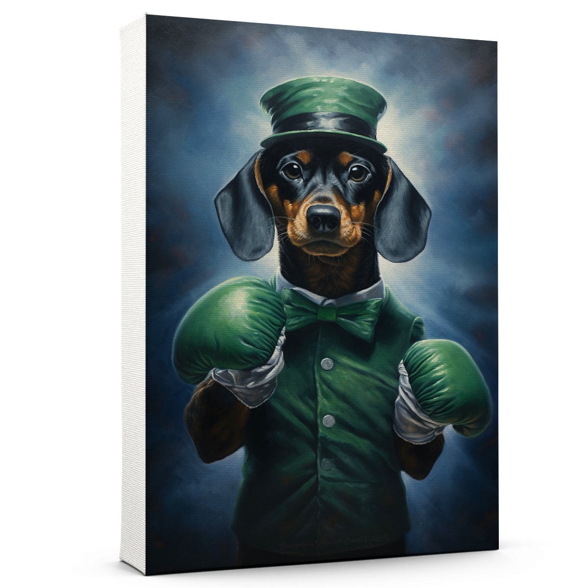 Funny Dogs Boxing Dachshund Dog Canvas, Dachshund Dog Canvas Wall Art ...