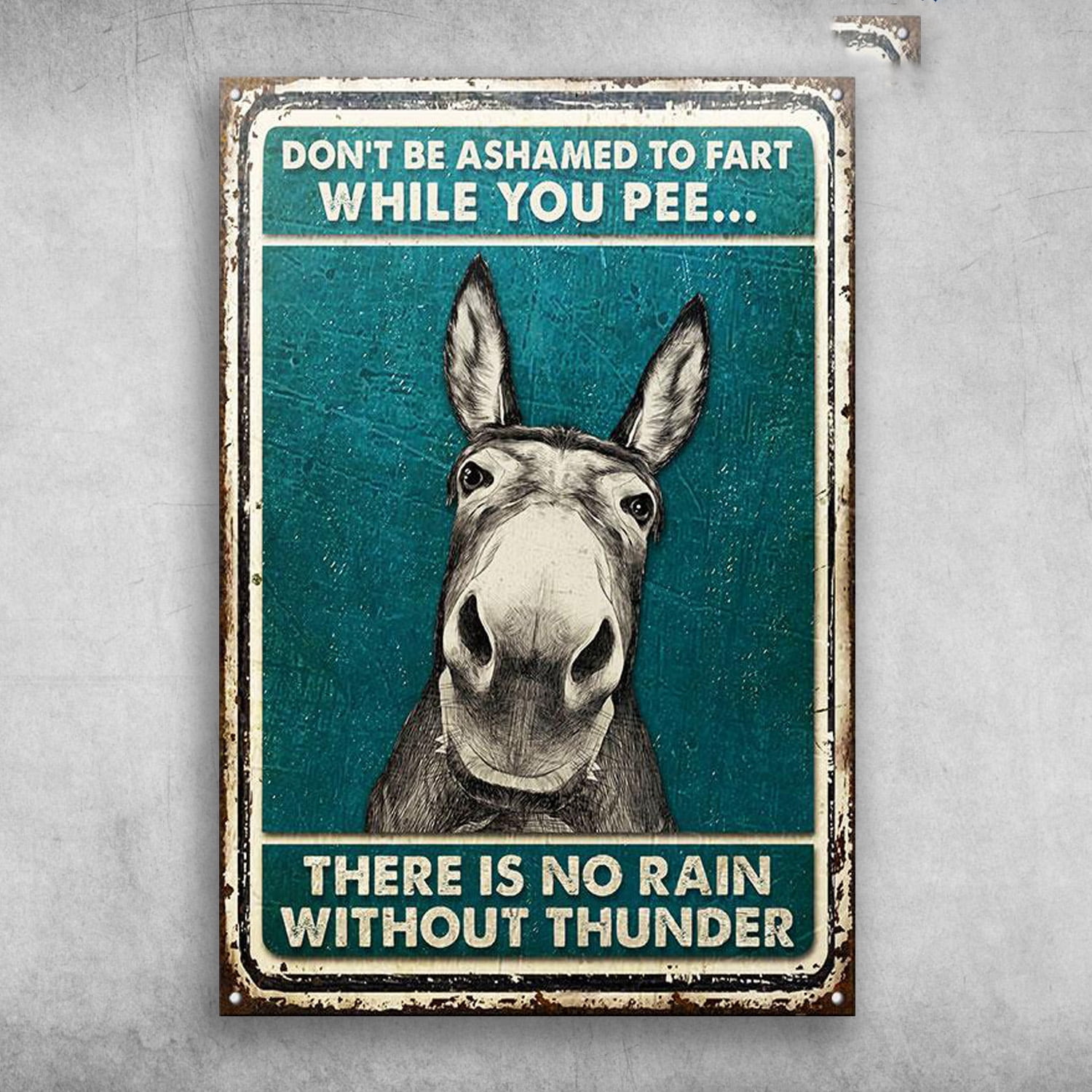 Funny Donkey - Don't Be Ashamed To Fart While You Pee, There Is No Rain ...