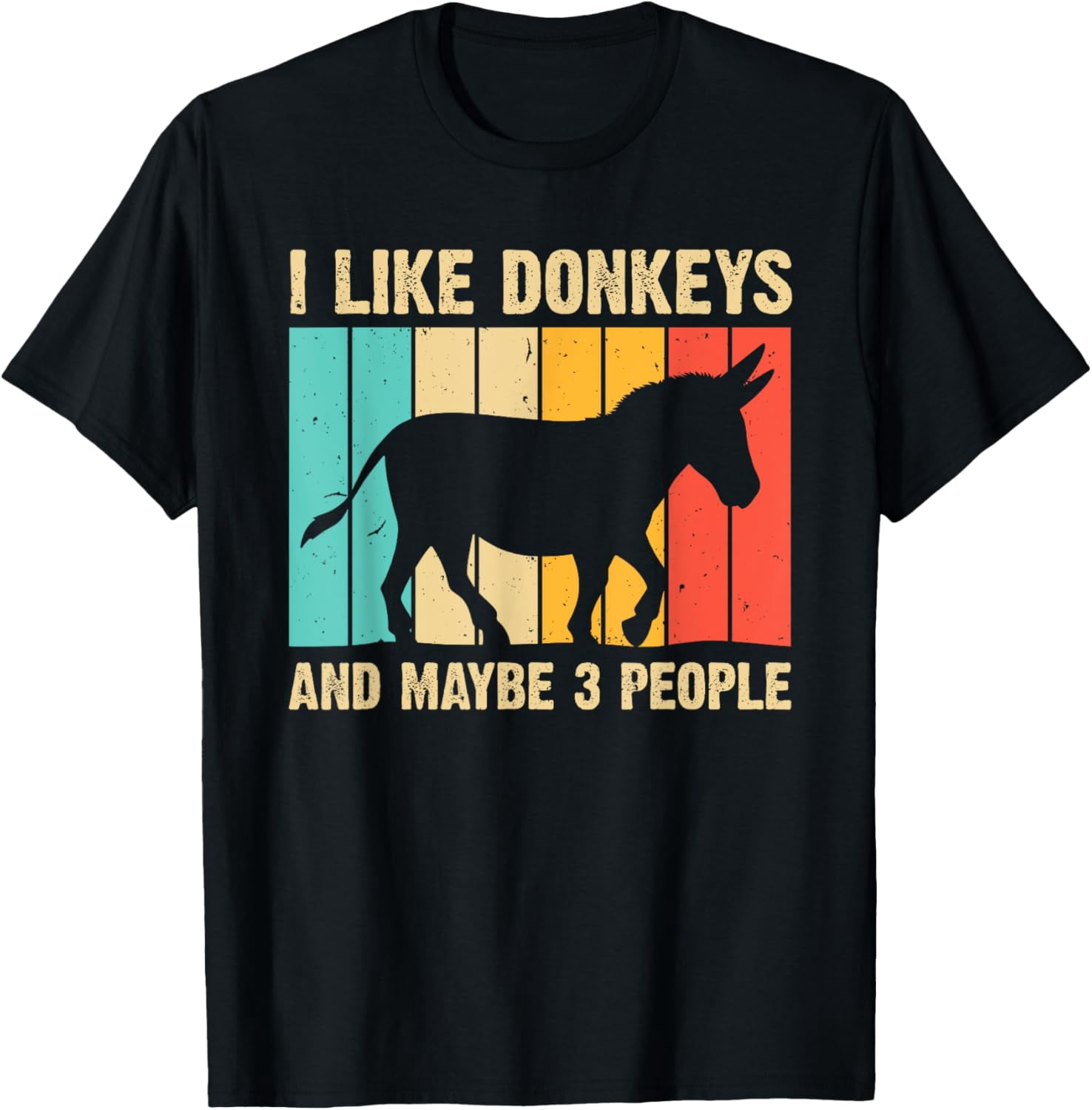 Funny Donkey For Men Women Mule Equine Horse Animal Lover T-Shirt ...