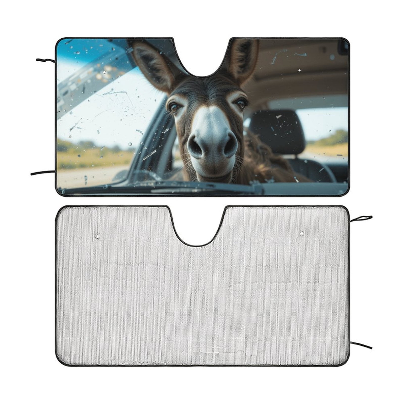 Funny Donkey Windshield Sun Shade for Car SUV Truck, Car Sun Shade ...