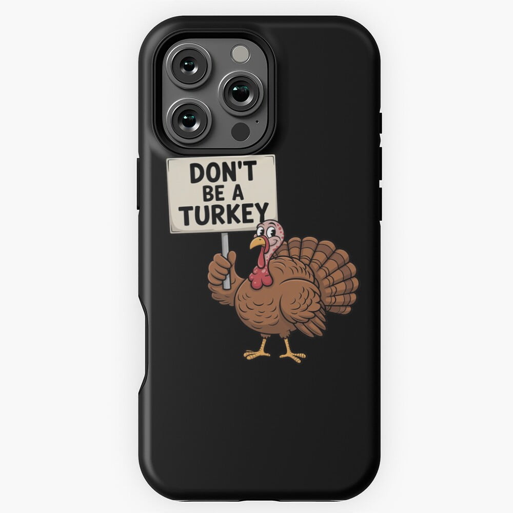 Funny Dont Be A Turkey Design Phone Case for iPhone 11 12 13 14 15 16 ...