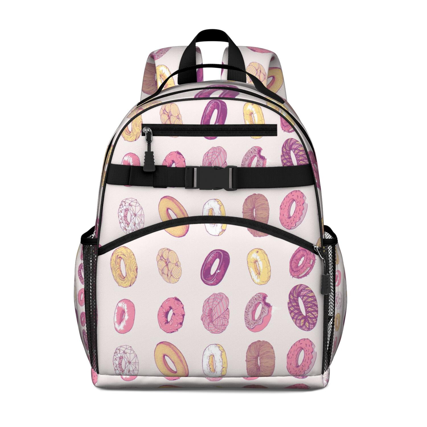 Funny Donut Design Lightweight Backpack - Adjustable Ergonomic Daypack ...