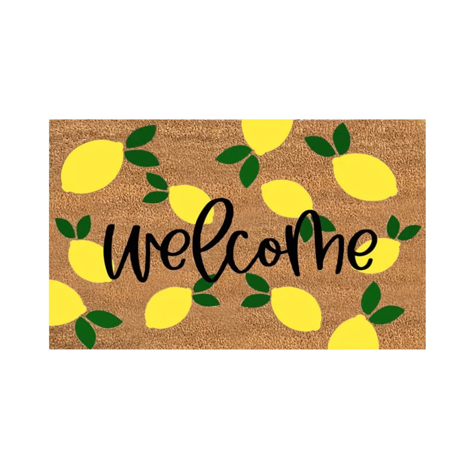 Funny Door Mats Outside Summer Theme Mat Lemon Door Rugs for Entryway ...